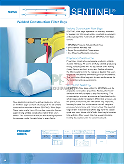 EATON Filte bag SENTINEL - PSF Equipment
