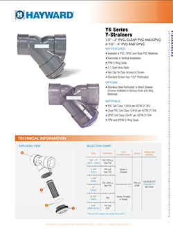 HAYWARD YS Series PVC and CPVC - PSF Equipment