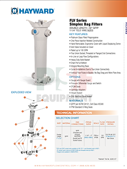 HAYWARD GFPP FLV Series Simplex Size 01 and 02 - PSF Equipment
